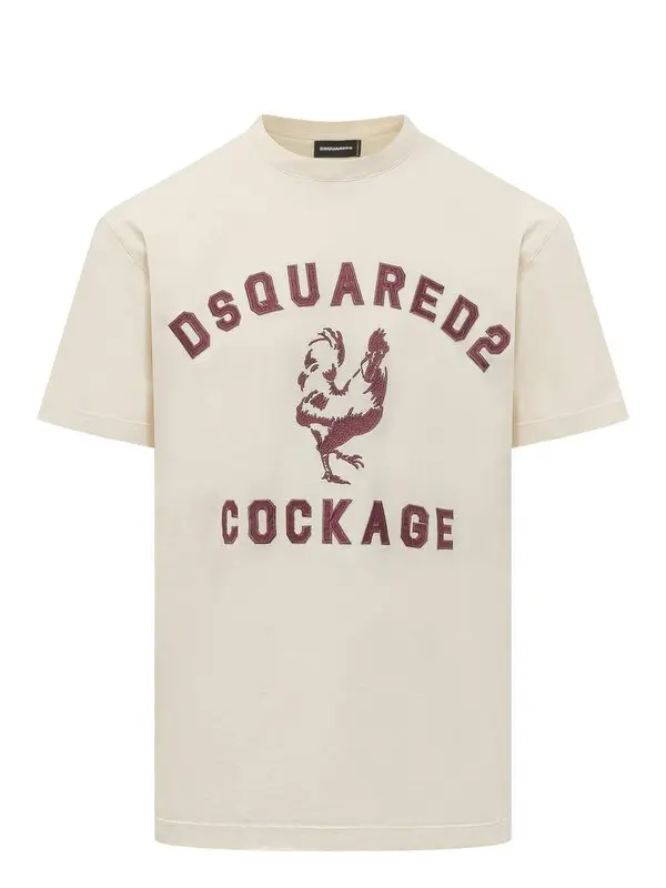 Dsquared2 Regular Fit Stampaint Graphic T-shirt - Off-white