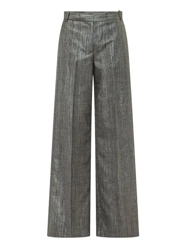 Pinko Citrone Metallic Tailored Trousers - Mult.grigio Argento