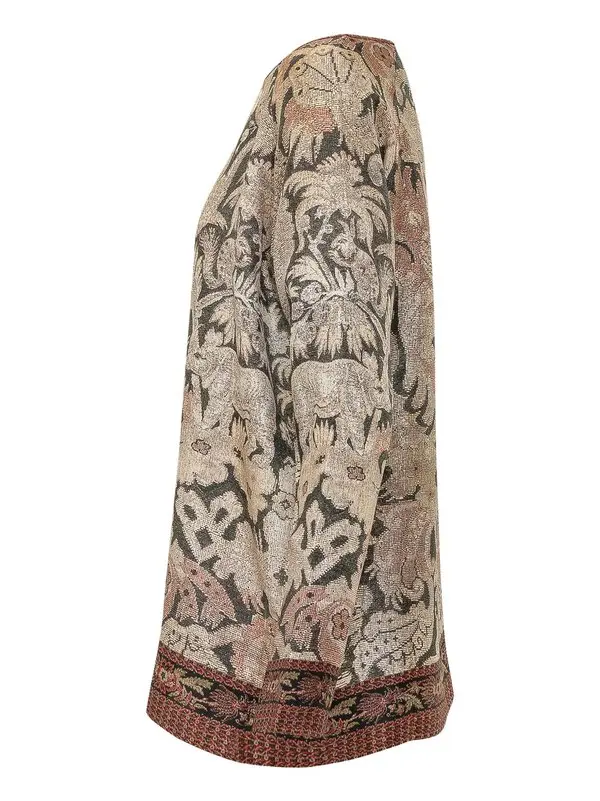 PIERRE-LOUIS MASCIA Aloe Silk-blend Mini Long Sleeve Shirt - Beige