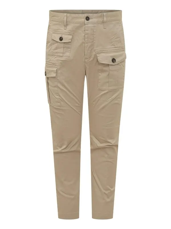 Dsquared2 Cargo Trousers With Pockets - Sand