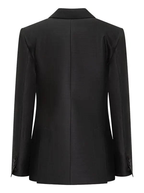 Dsquared2 Virgin Wool And Silk Tailored Jacket - Black