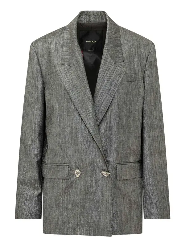 Pinko Cayman Wool-blend Tailored Jacket - Mult.grigio Argento