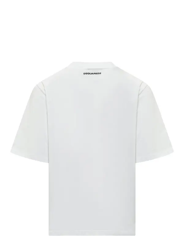 Dsquared2 Loose Fit T-shirt With Statement Logo - White