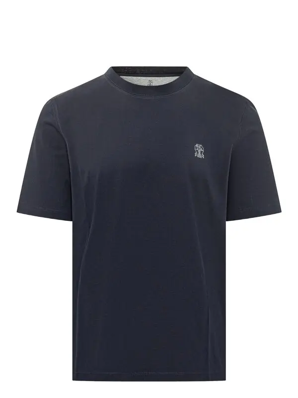 Brunello Cucinelli Nope Classic Cotton T-shirt - Cobalto