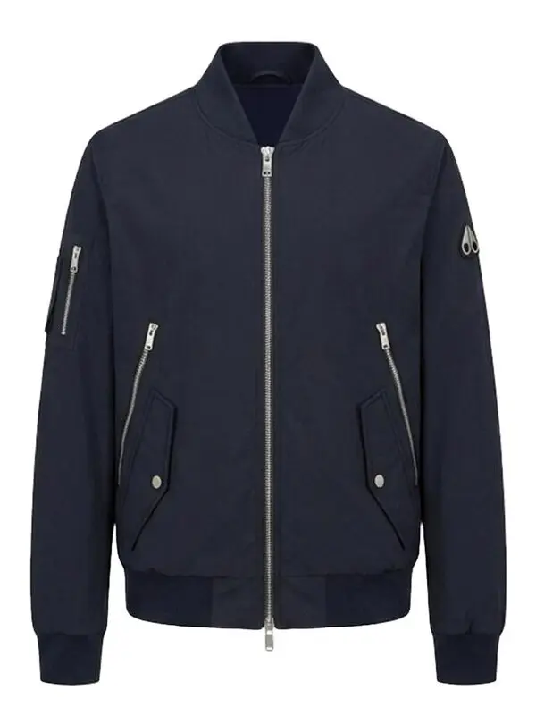 Moose Knuckles Zip-up Bomber Jacket - Navy