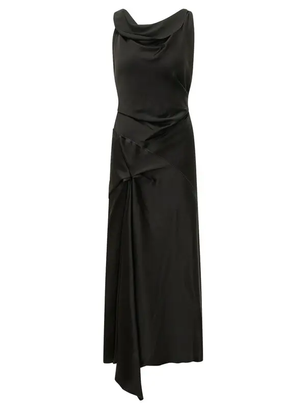 Victoria Beckham Posy Midi Dress - Black