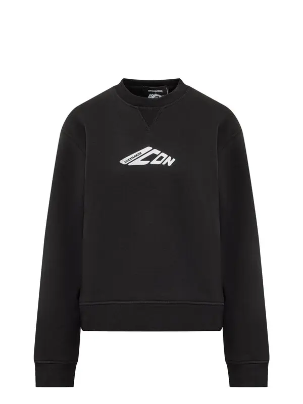 DSQUARED2 ICON COLLECTION Logo Sweatshirt - Black