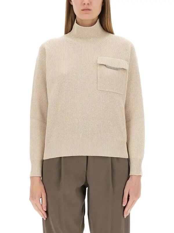 Brunello Cucinelli Cashmere Sweater - Beige