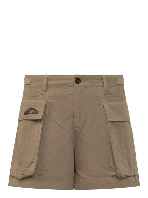 DSQUARED2 ICON COLLECTION Mini Cargo Shorts - Beige