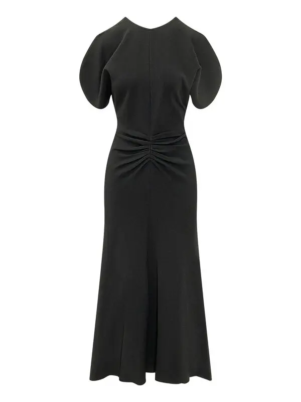 Victoria Beckham Chic Midi Gathered Suit - Black