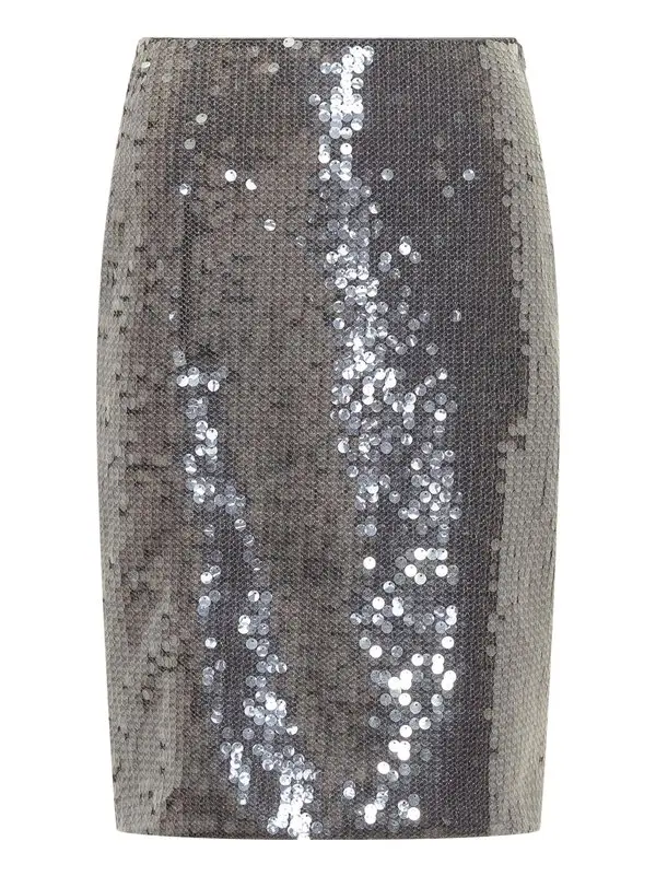 ROTATE BY BIRGER CHRISTENSEN Embellished Mini Skirt - Blackened Pearl