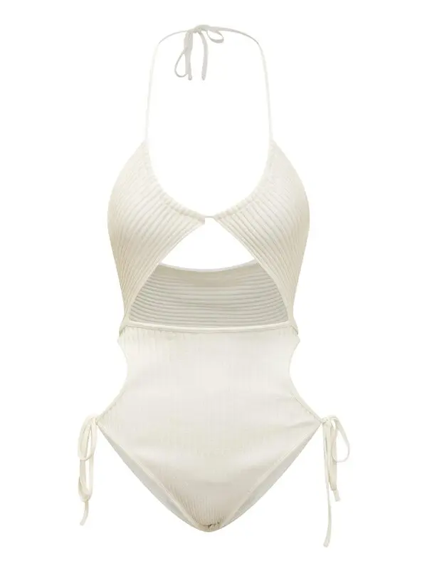 ANDREĀDAMO Mini Cut-out Bodysuit - Ivory