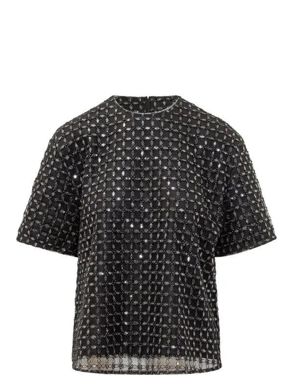 ROTATE BY BIRGER CHRISTENSEN Oversized Top - Black
