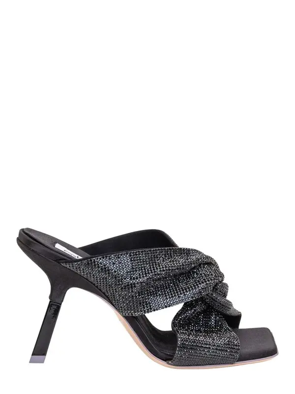SEBASTIAN MILANO Embellished Sandals - Black