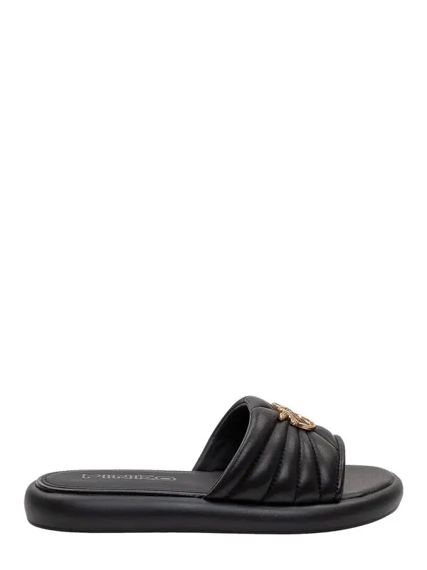 Pinko Padded Slide Sandals - Black
