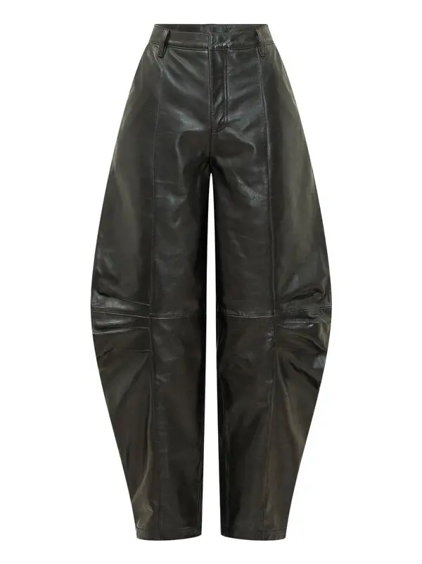 ROTATE BY BIRGER CHRISTENSEN Leather Cargo Pants - Black