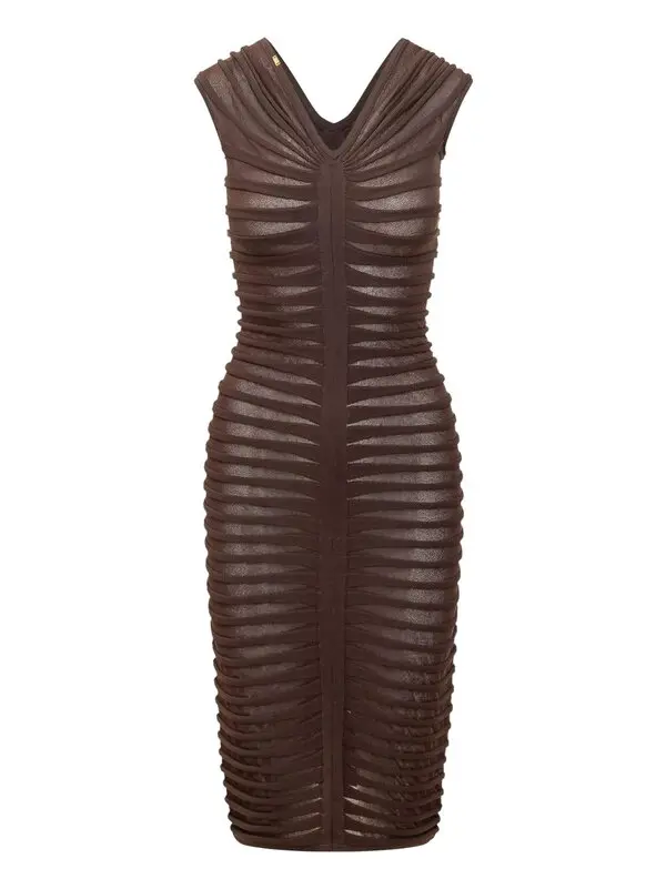 Elisabetta Franchi Midi Suit Dress - Cacao