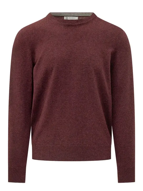 Brunello Cucinelli Cashmere Crewneck Sweater - Borgogna