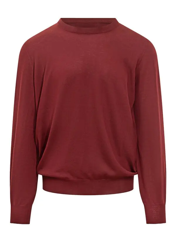 Brunello Cucinelli Cashmere Blend Pullover - Red