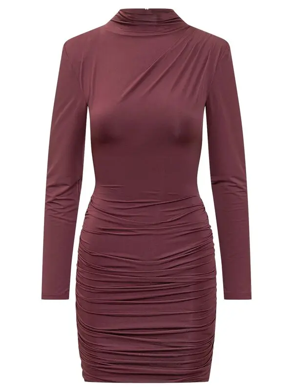 ROTATE BY BIRGER CHRISTENSEN Draped Mini Dress - Winetasting