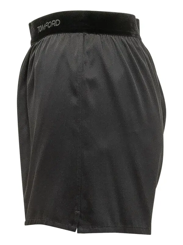 TOM FORD Silk Blend Shorts - Black