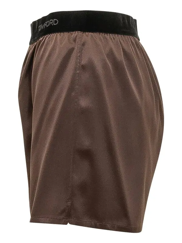 TOM FORD Silk Blend Shorts - Cinnamon