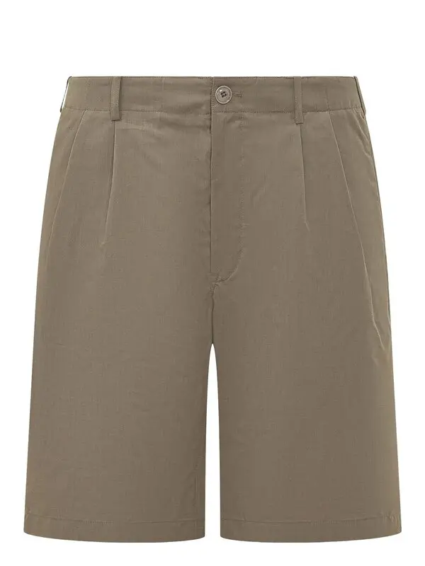 Our Legacy Ponte Front Closure Mini Shorts - Dry Leaf