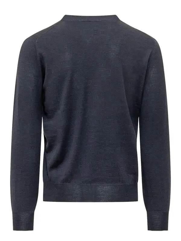 Brunello Cucinelli Fine Gauge Crewneck Sweater - Navy