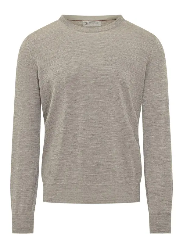 Brunello Cucinelli Fine Gauge Crewneck Sweater - Roccia
