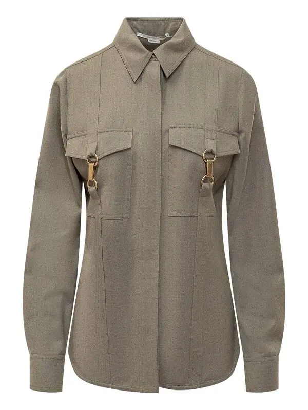Stella McCartney Chic Fibbie Shirt - Light Moss