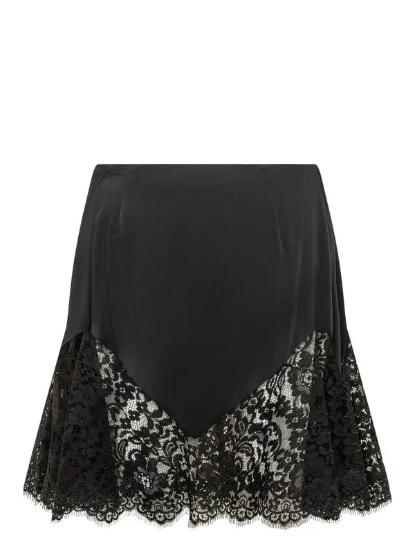 Stella McCartney Lace-trimmed Skirt - Black