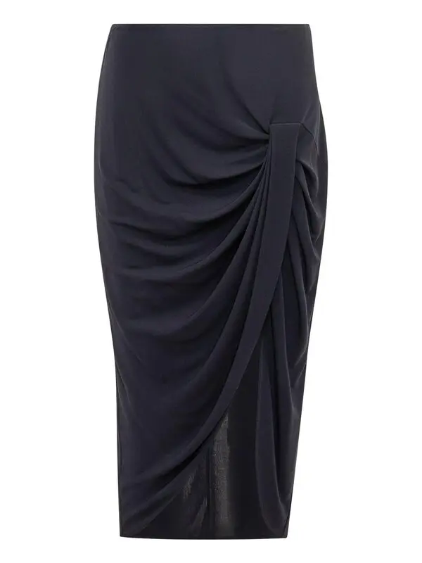 Stella McCartney Elegant Draped Mini Skirt - Ink