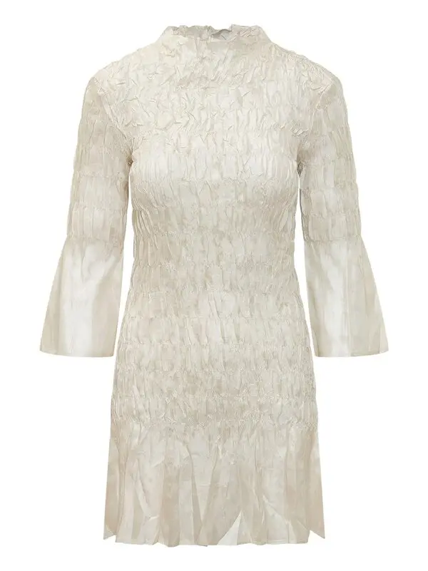 GONGDID DESIGN Chic High Neckline Mini Suit - Champagne