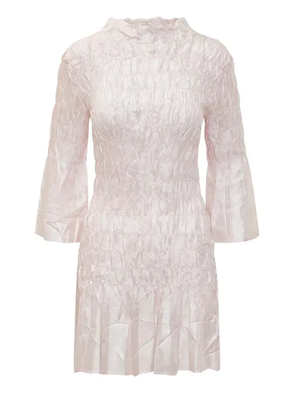 GONGDID DESIGN Three-quarter Sleeve Mini Dress - Pink