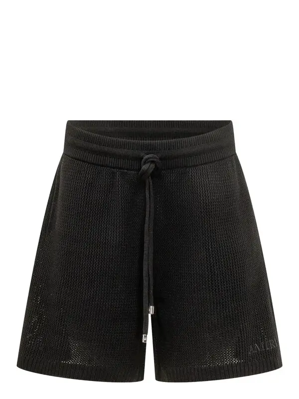 Amiri Mini Distressed Athletic Shorts - Black