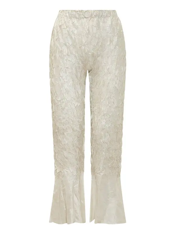 GONGDID DESIGN Elegant Pleated Trousers - Champagne