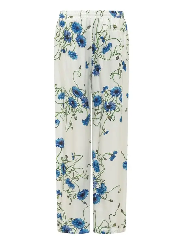 Stella McCartney Floral Print Trousers - Cornflower