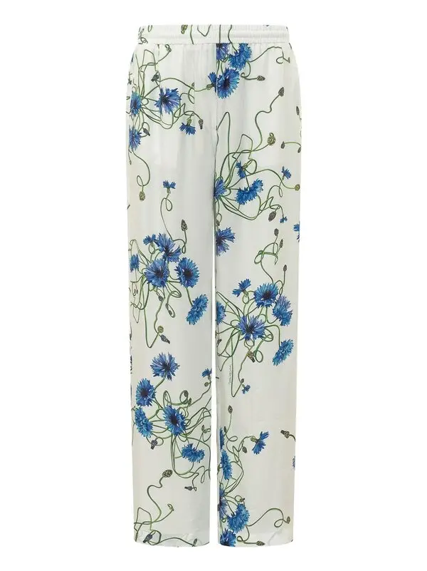 Stella McCartney Floral Print Trousers - Cornflower