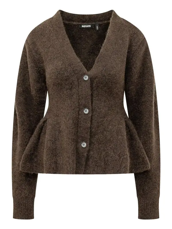 ROTATE BY BIRGER CHRISTENSEN Knit Peplum Cardigan - Mole'