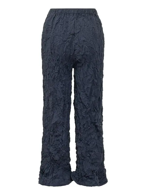 GONGDID DESIGN Casual Trousers With Adjustable Hem - Navy