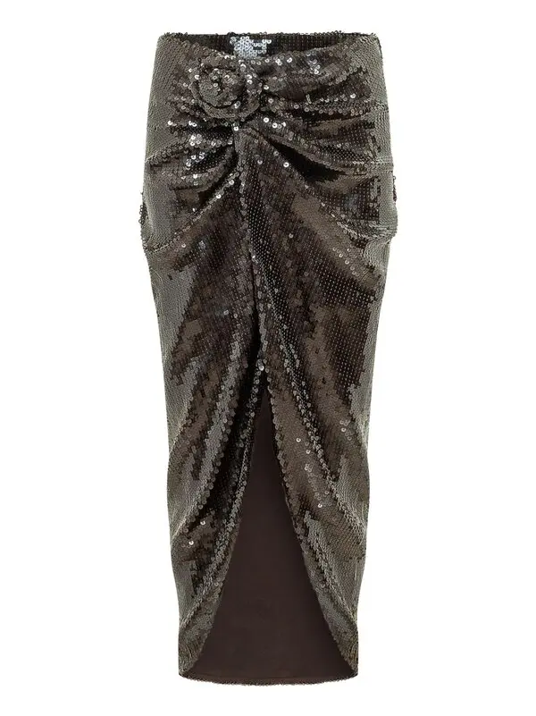 ROTATE BY BIRGER CHRISTENSEN Sequin Knot Mini Skirt - Mole'