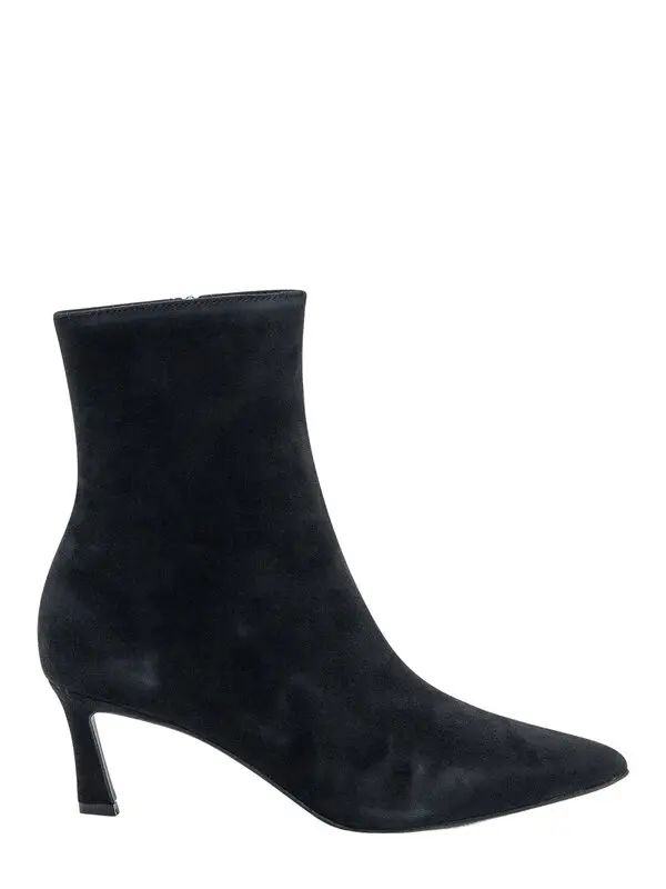 Steve Madden Mid-heel Suede Ankle Boots - Black Suede