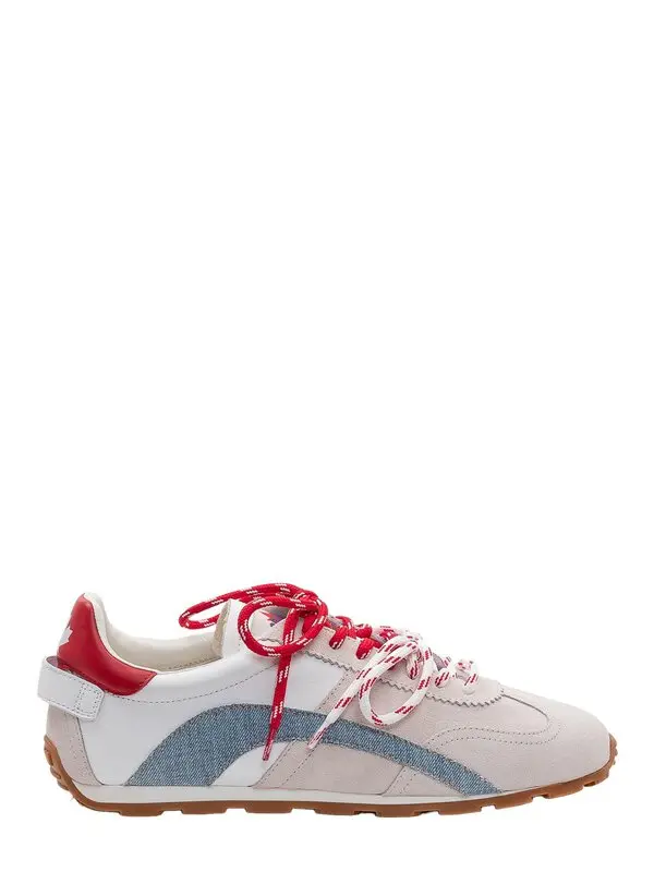 Dsquared2 Low Top Sneakers - Bianco/denim/rosso