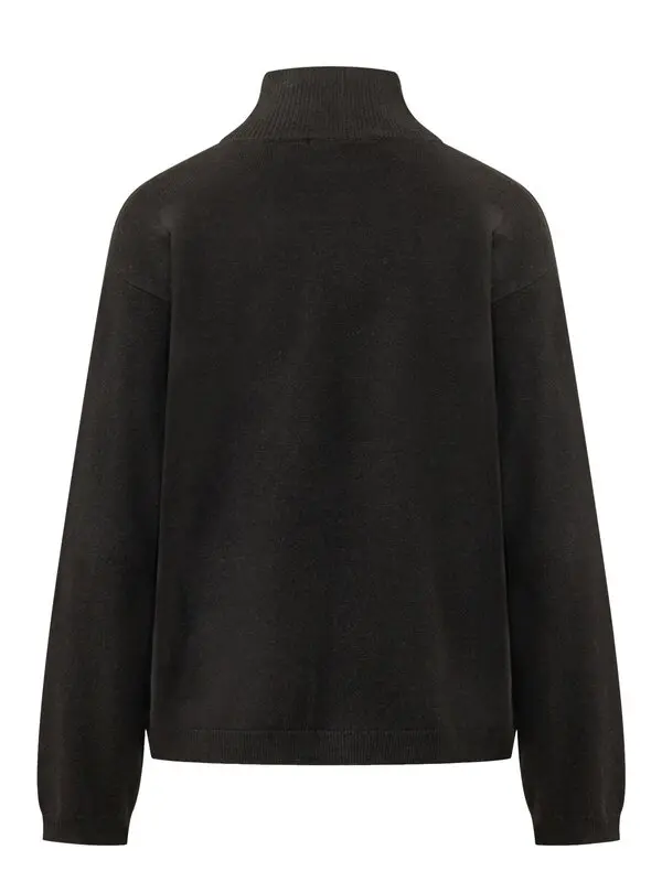 Fabiana Filippi Elegant Knit Sweater With Luxe Details - Nero
