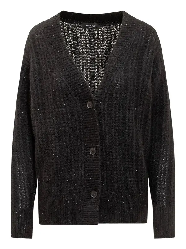 Fabiana Filippi Chic Cardigan For Fall/winter - Nero