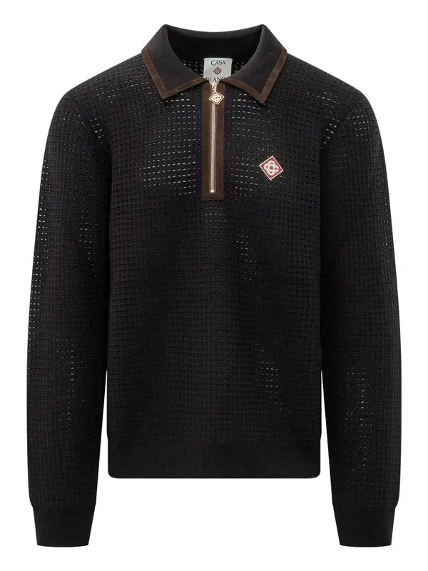 Casablanca Waffle Stitch Polo - 01