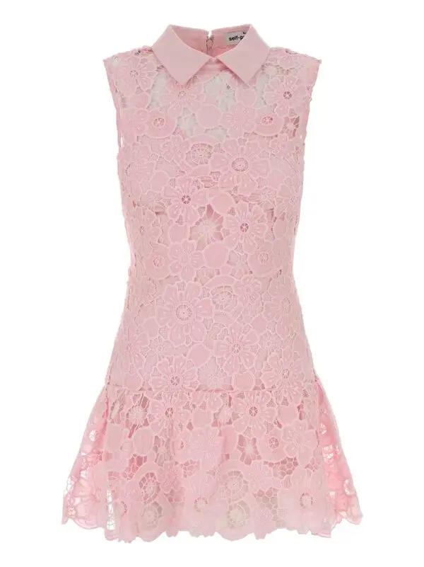 SELF-PORTRAIT Mini Suit With Collar - Pink