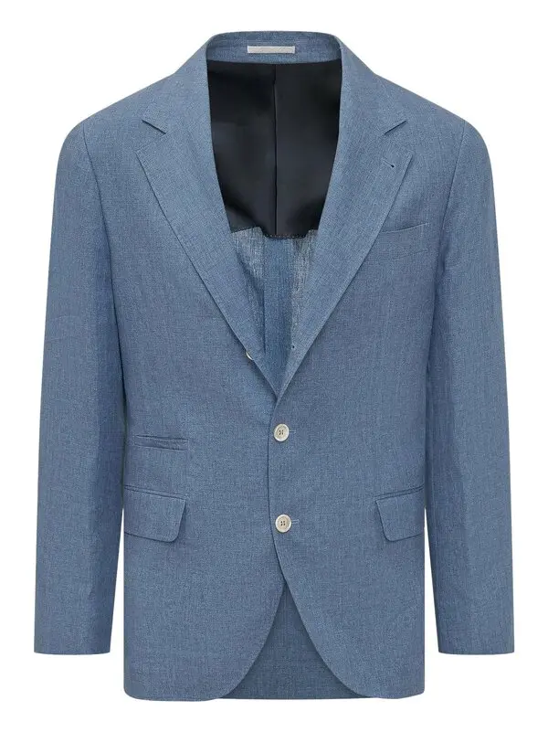 Brunello Cucinelli Linen Blazer - Denim