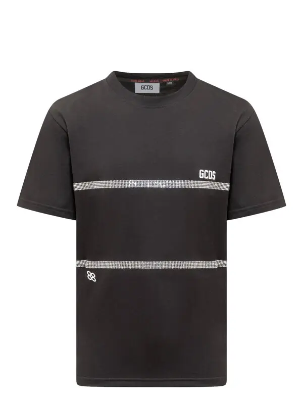 Gcds Logo Bling T-shirt - Black