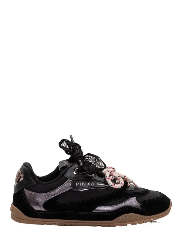 Pinko Leather Sneakers - Black